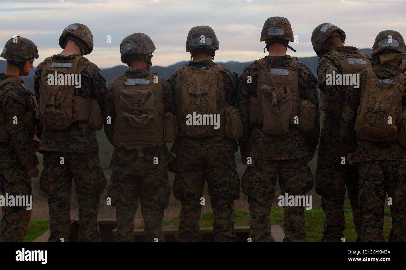 U.S. Marines with Charlie Company, Infantry Training Battalion, School ...