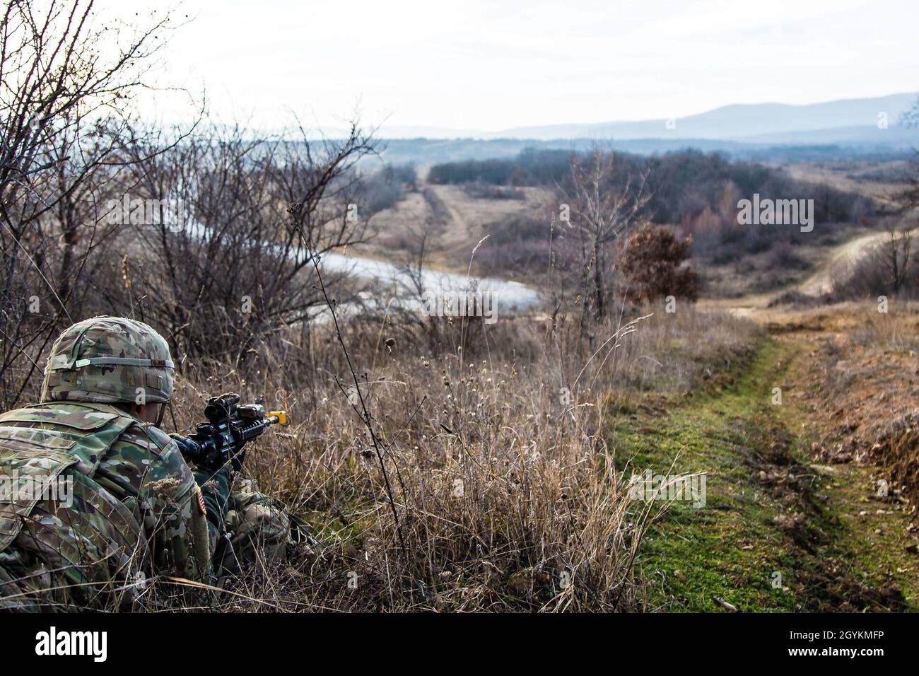 The scout platoon of Headquarters and Headquarters Company, 1st ...