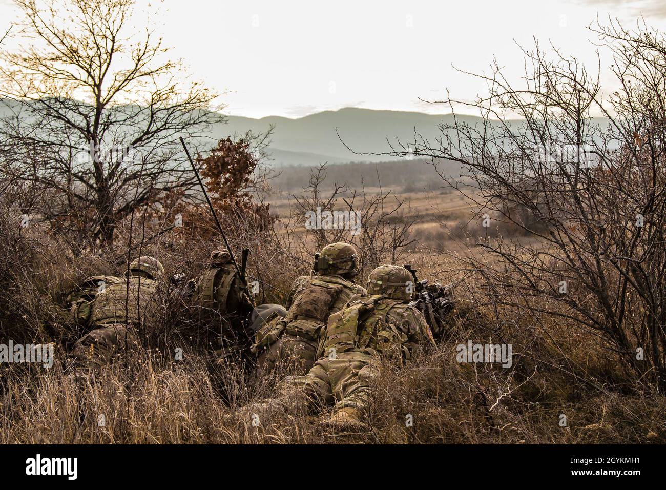 The scout platoon of Headquarters and Headquarters Company, 1st ...