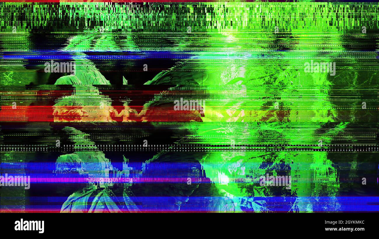 3d illustration of glitch transitions Stock Photo - Alamy