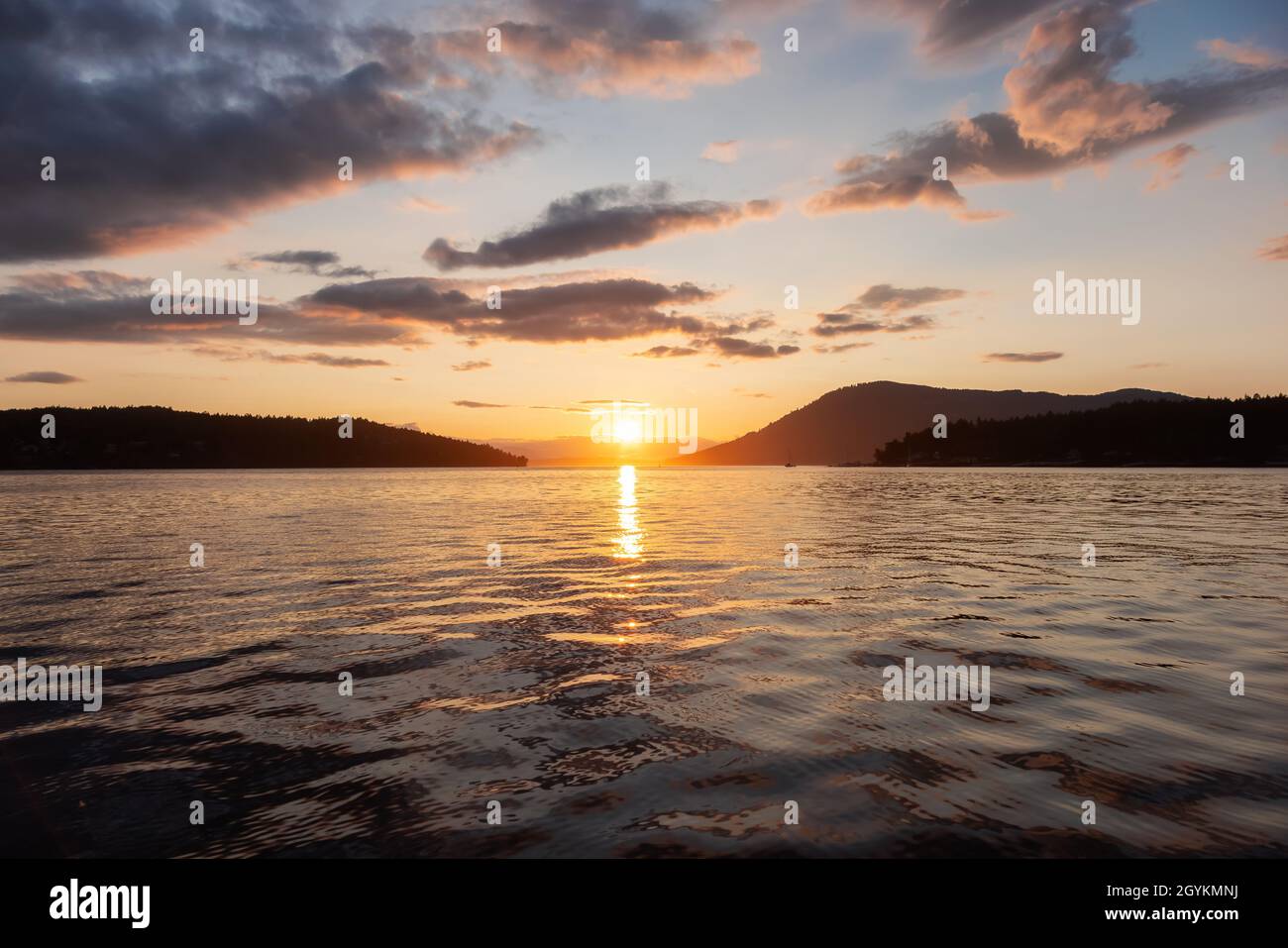 Canadian Nature Landscape View of the Gulf Islands on West Coast Stock ...