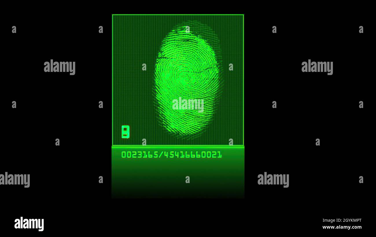 3d illustration - Fingerprint scan Stock Photo - Alamy