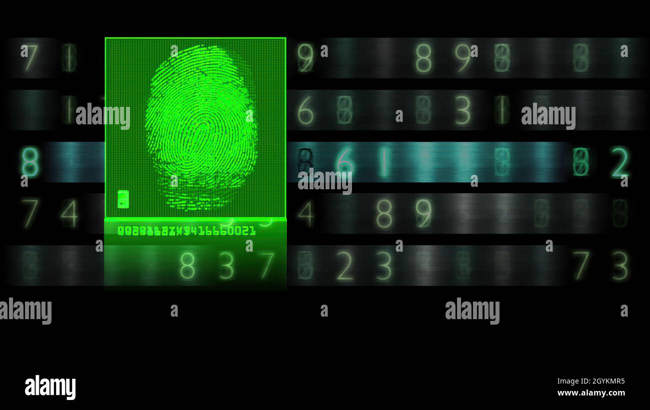 3d illustration - Fingerprint scan Stock Photo - Alamy