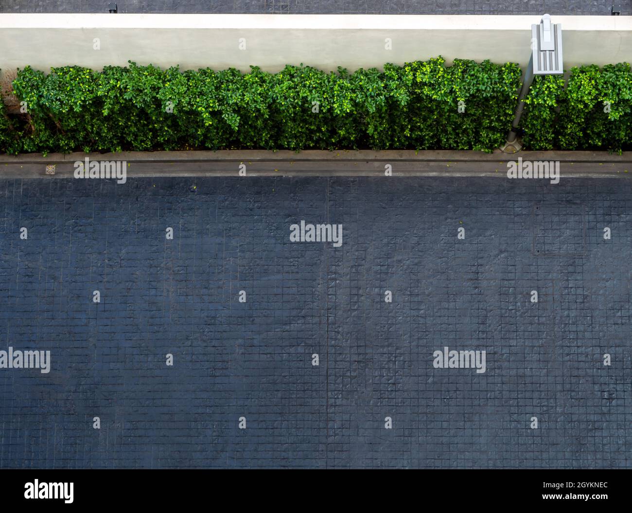 Directly above view the building side walkway Stock Photo - Alamy