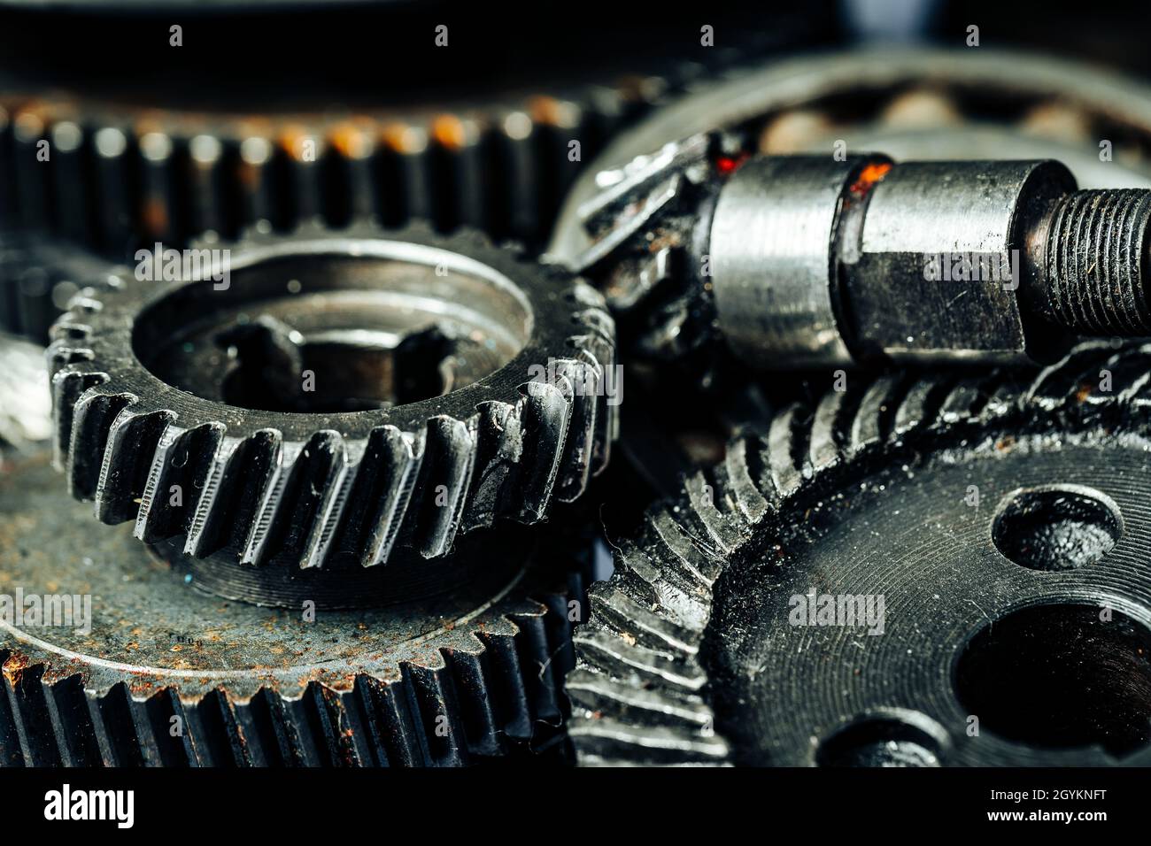 Gears from an old industrial machine Stock Photo - Alamy