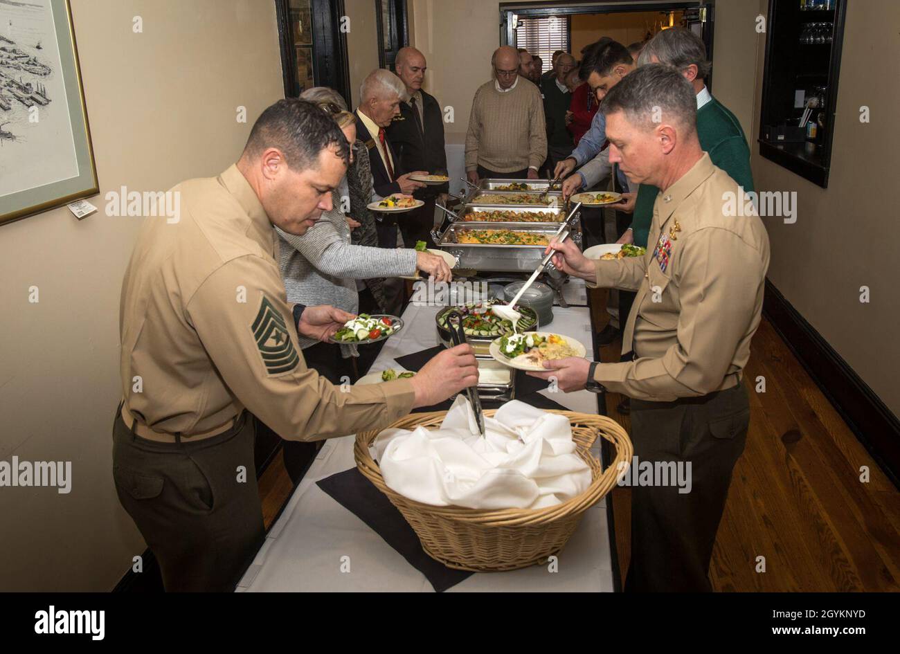 U.S. Marine Corps Col. Mikel Huber, right, commanding officer of Marine ...