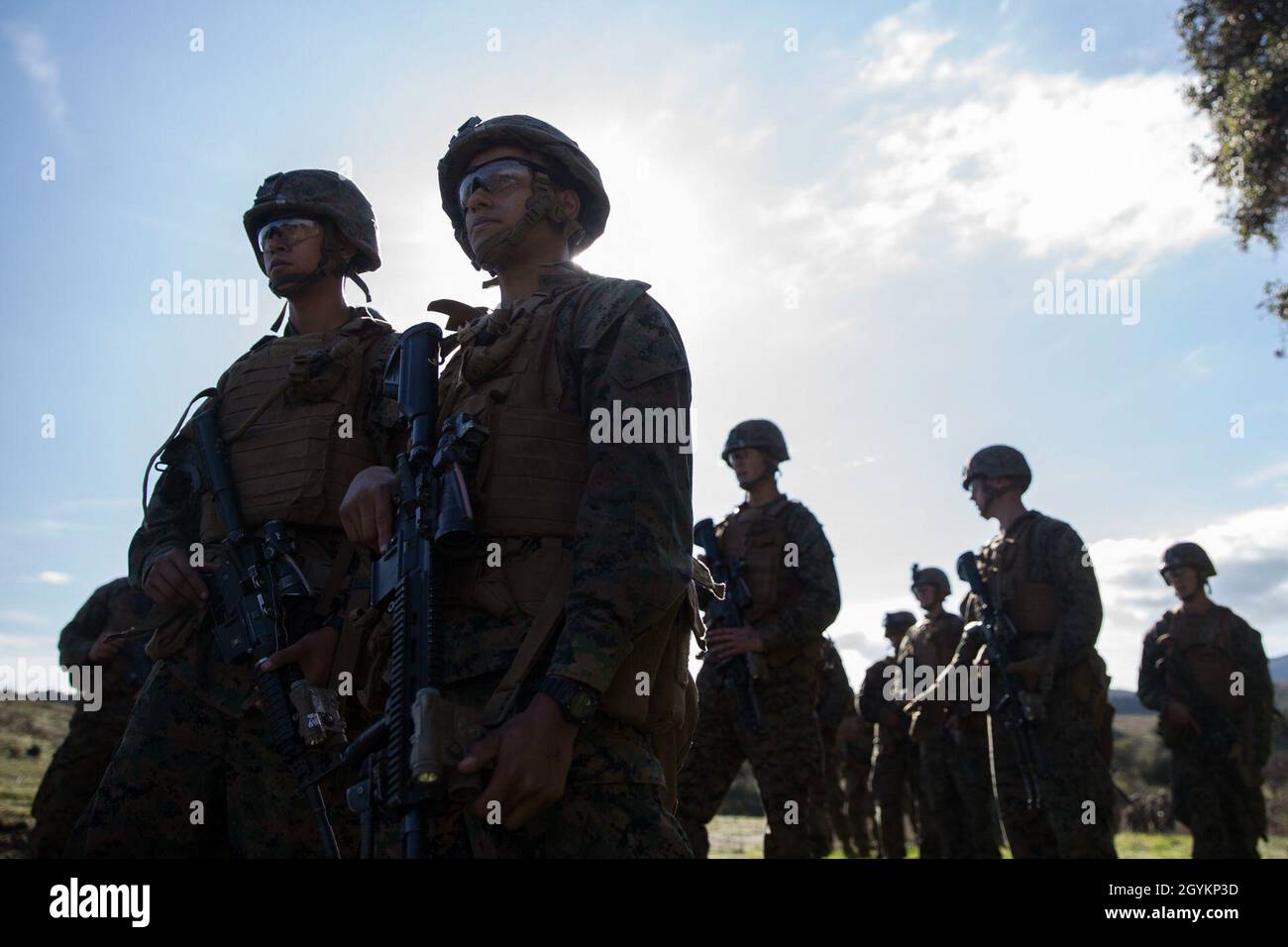 U.S. Marines with Charlie Company, Infantry Training Battalion, School ...