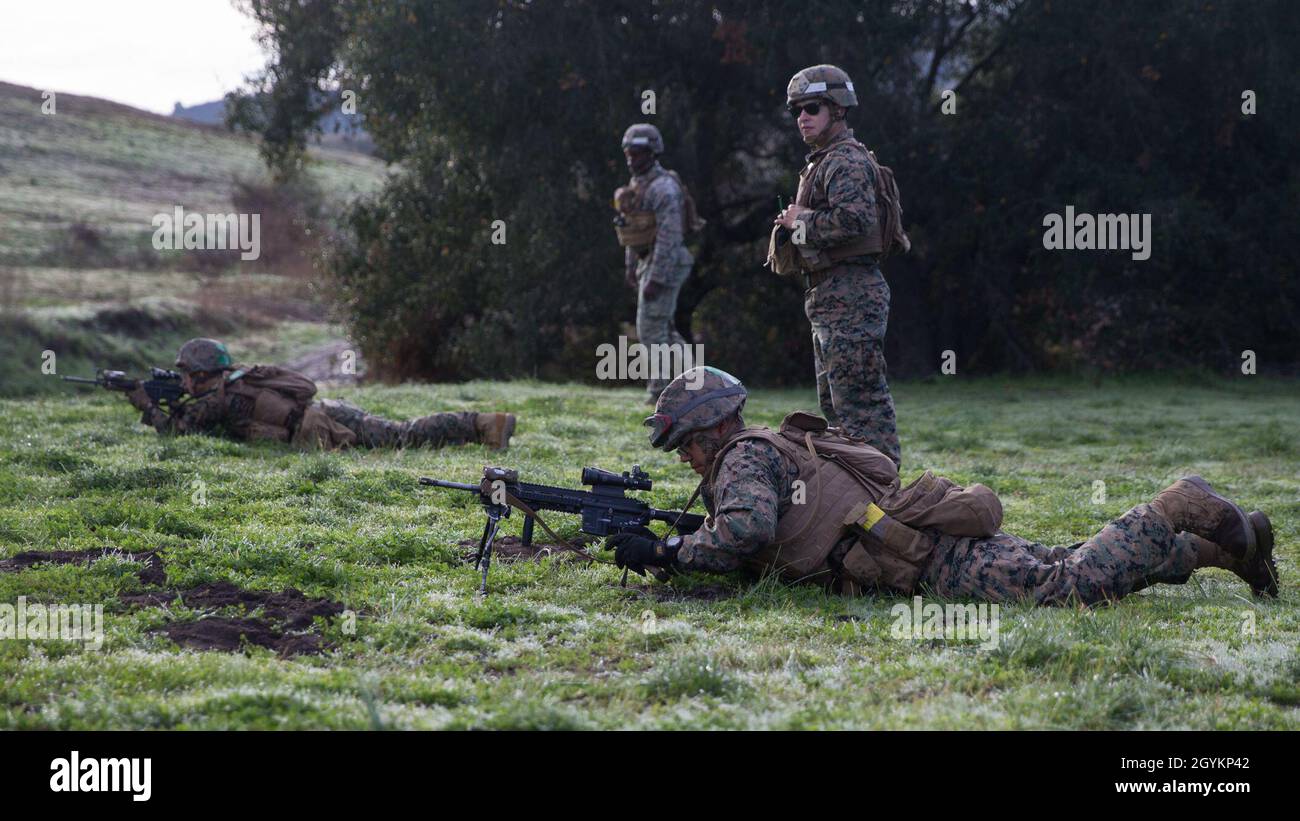 U.S. Marines with Charlie Company, Infantry Training Battalion, School ...