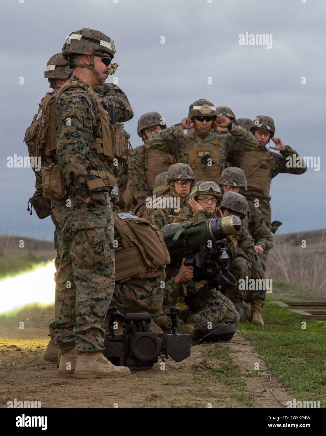 U.S. Marines with Charlie Company, Infantry Training Battalion, School ...