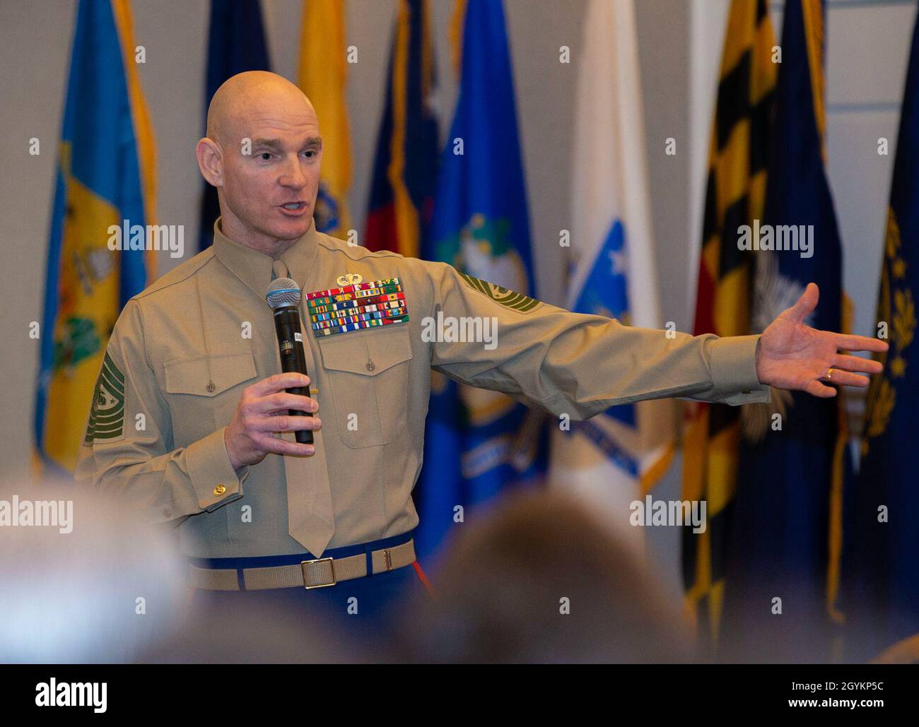 Sergeant Maj. Troy E. Black, Sergeant Major of the Marine Corps, speaks ...