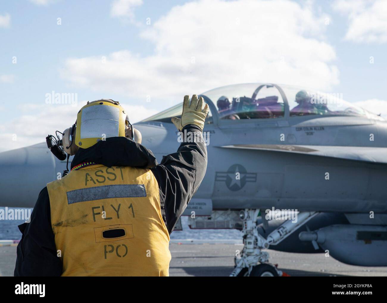 ATLANTIC OCEAN (Jan. 22, 2020) A Sailor assigned to USS Gerald R. Ford ...