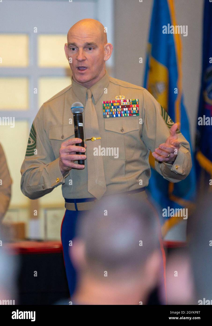Sergeant Maj. Troy E. Black, Sergeant Major of the Marine Corps, speaks ...