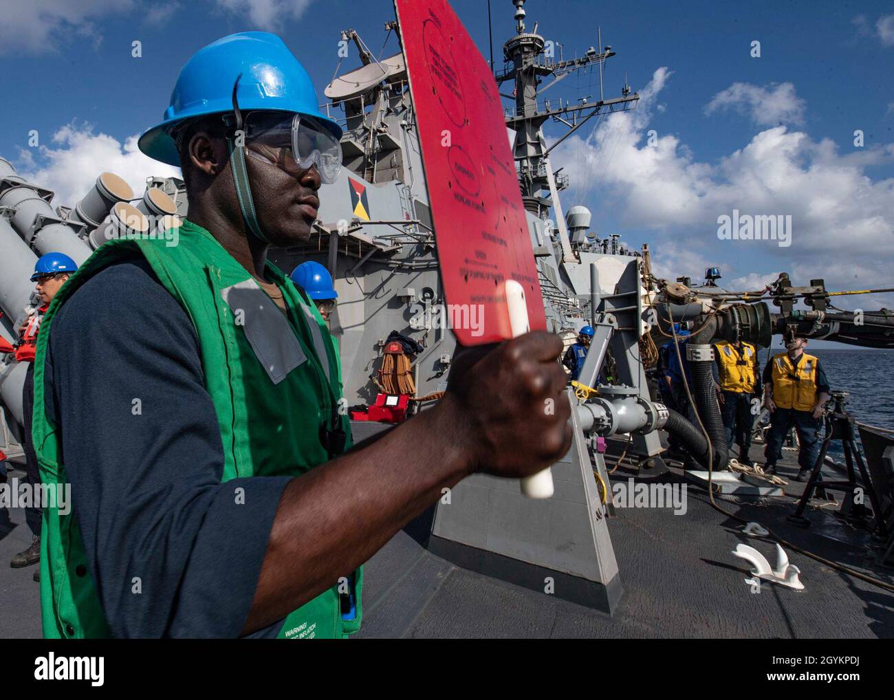 GULF OF OMAN (Jan. 22, 2020) - Seaman Apprentice Divine Owoseni, stands ...
