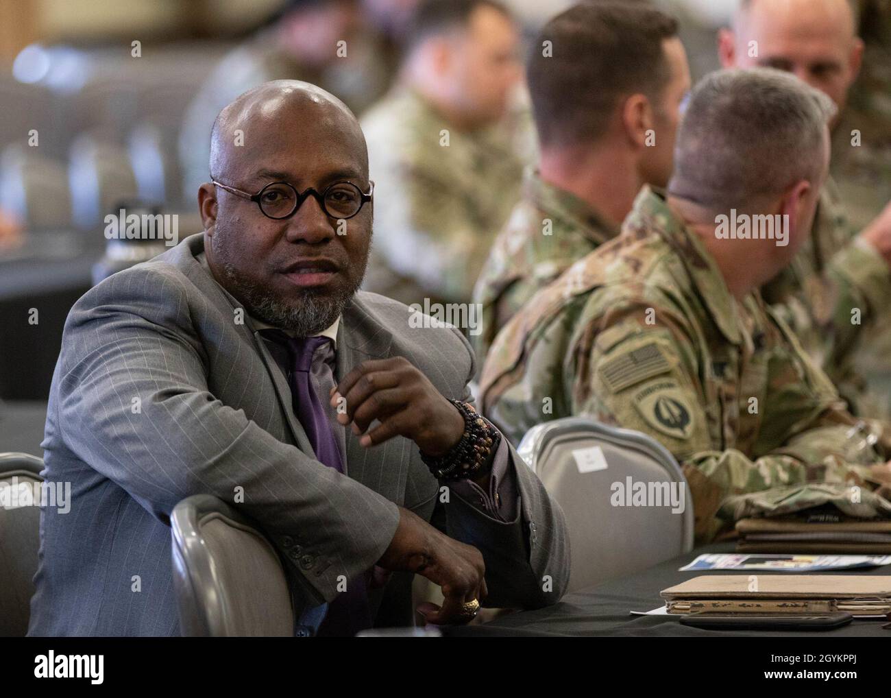 Michael Sawyer, Ph.D. in Africana Studies, takes part in the Martin ...