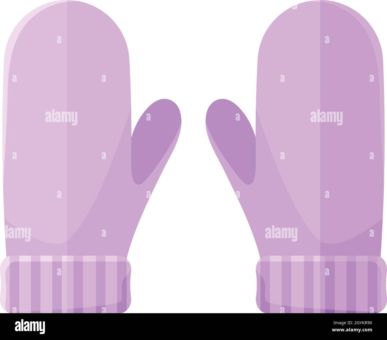 Vector Flat Design Winter Mittens Stock Vector Image & Art - Alamy