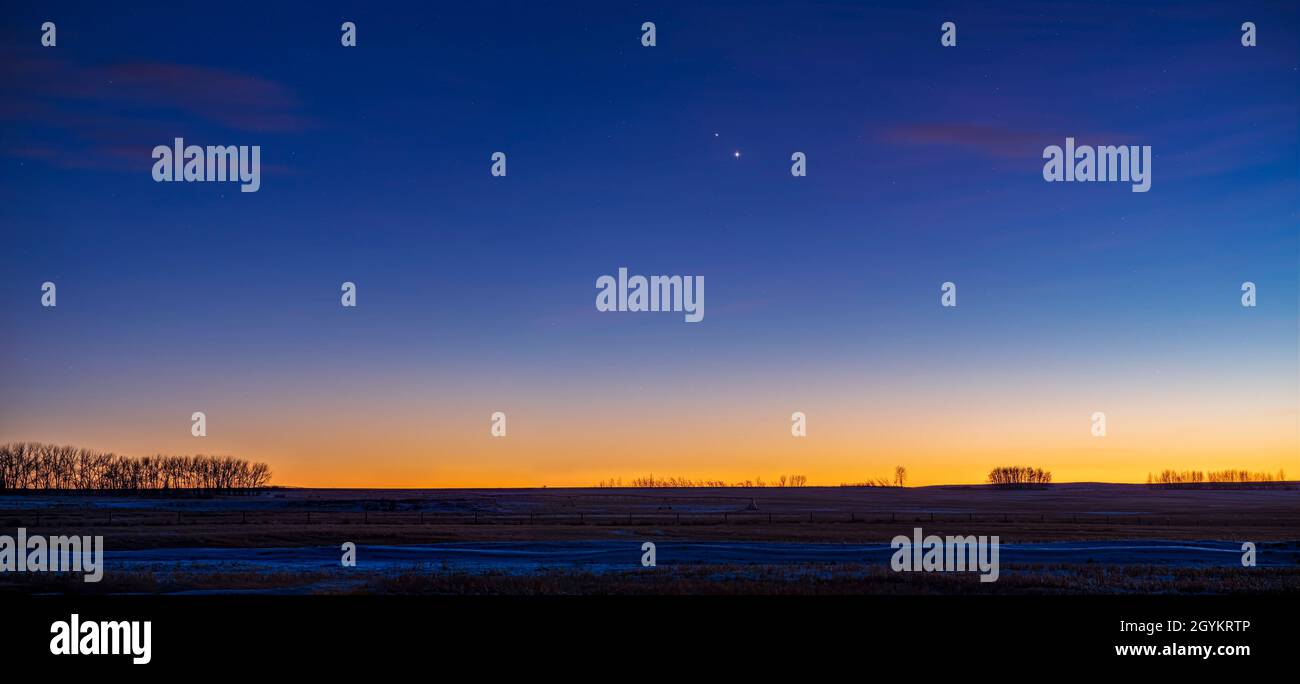 Jupiter and Saturn nearing their December 21, 2020 Great Conjunction ...