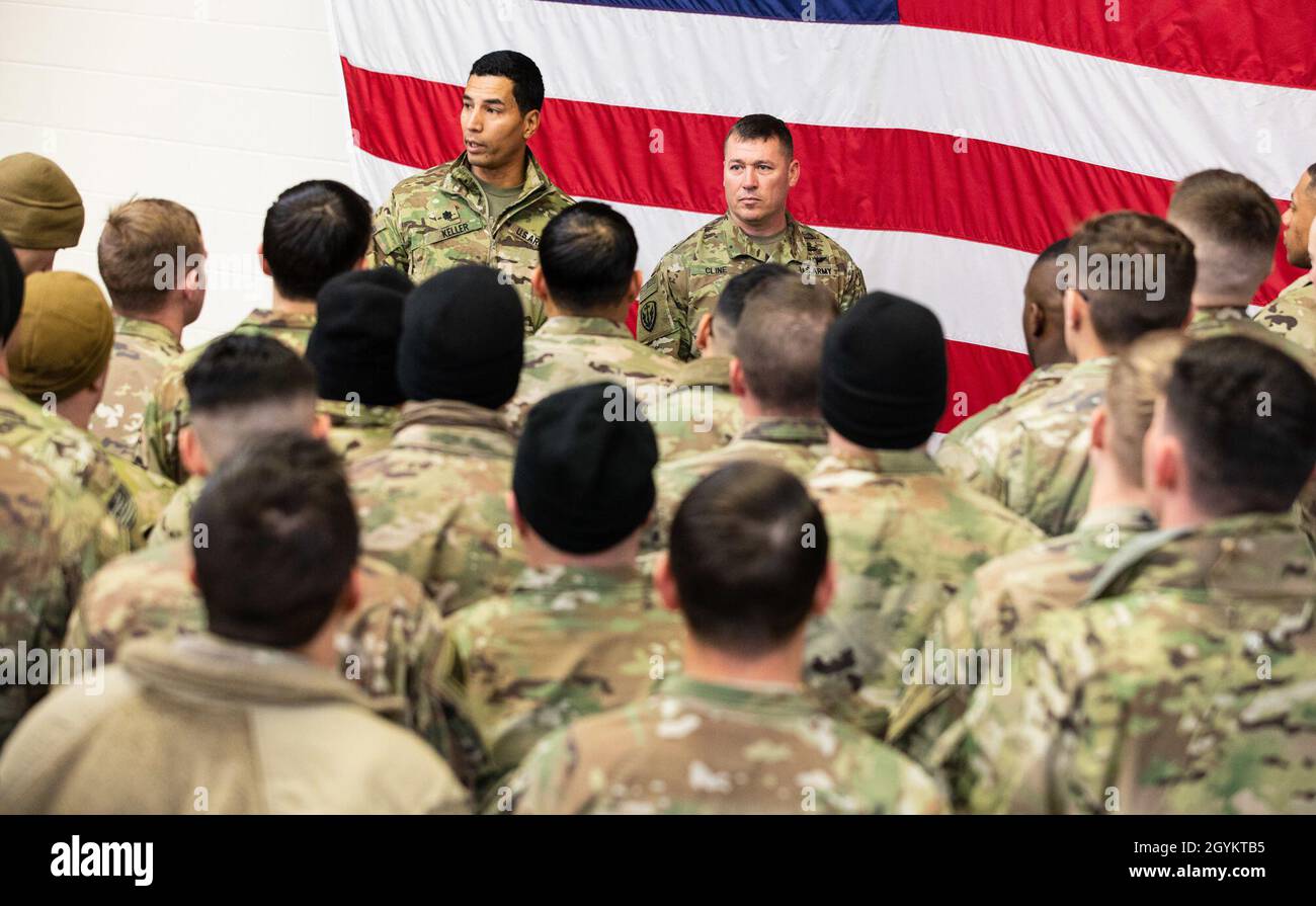 Lt. Col. Anthony Keller and Command Sgt. Maj. John Cline, the commander ...