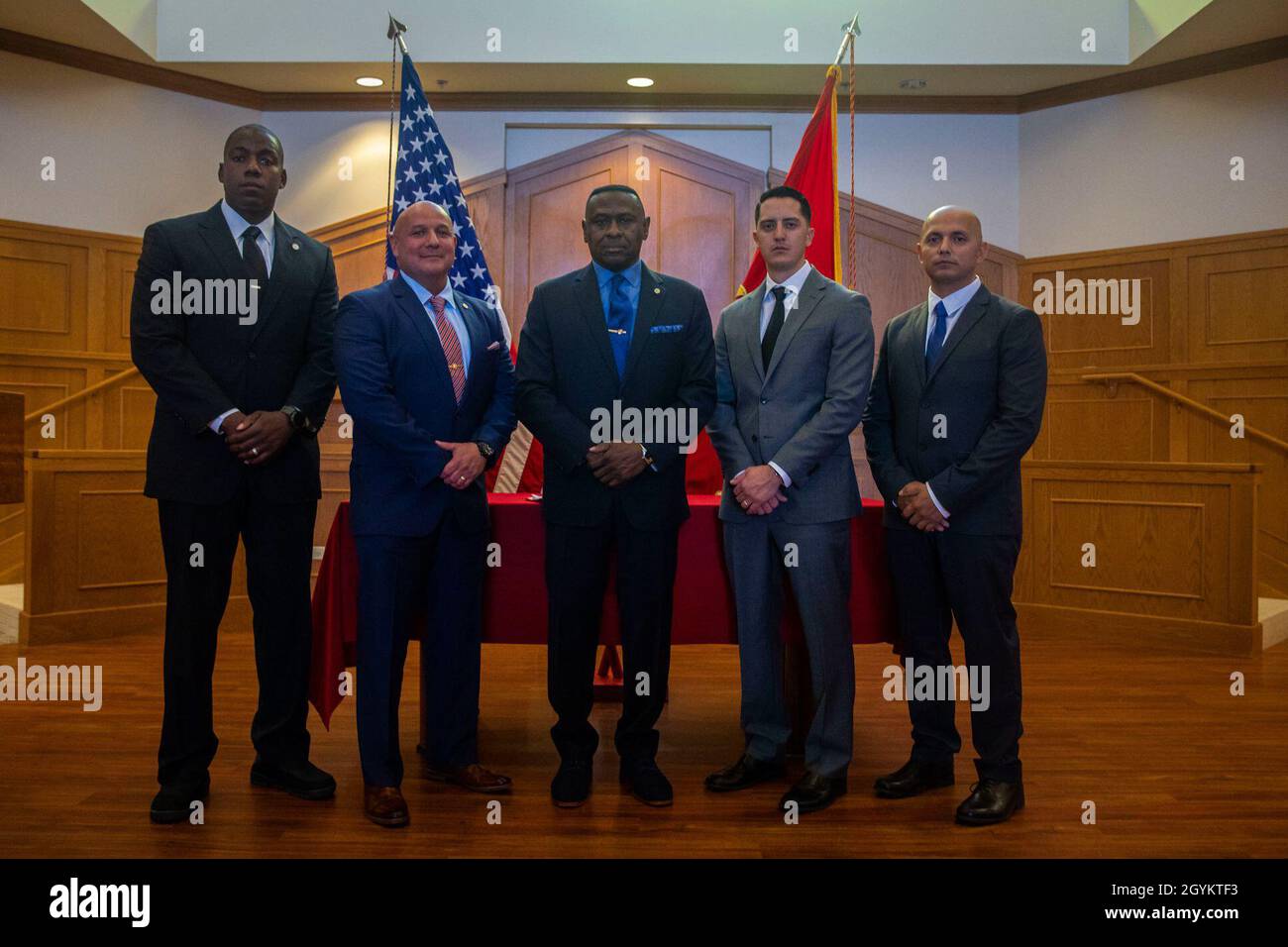 U.S. Marines and staff of the Staff Noncommissioned Officers Academy ...