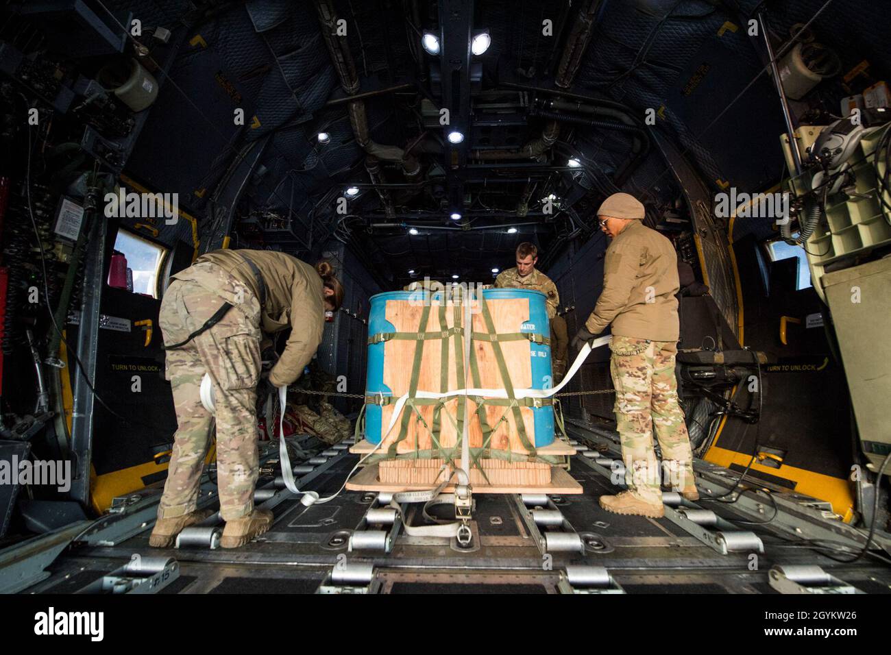 U.S. Air Force loadmasters assigned to the 15th Special Operations ...