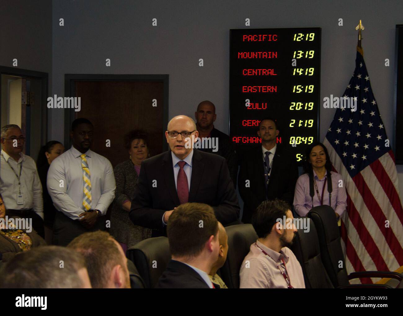 Patrick Mason, Program Executive Officer for Aviation addresses the ...