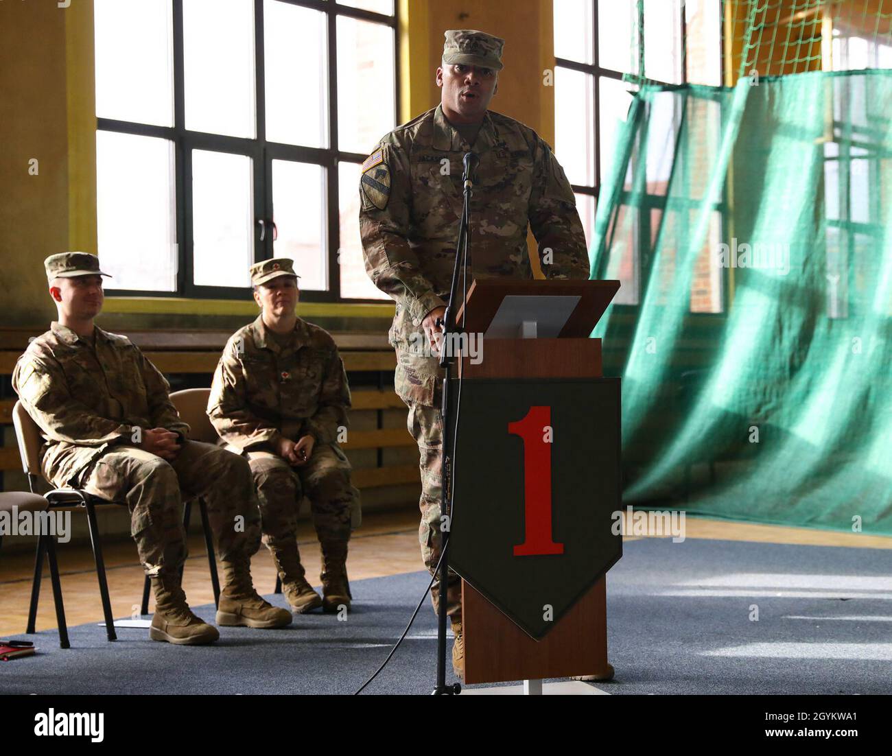 Command Sgt. Major Rickey Jackson, incoming 1st Infantry Division ...