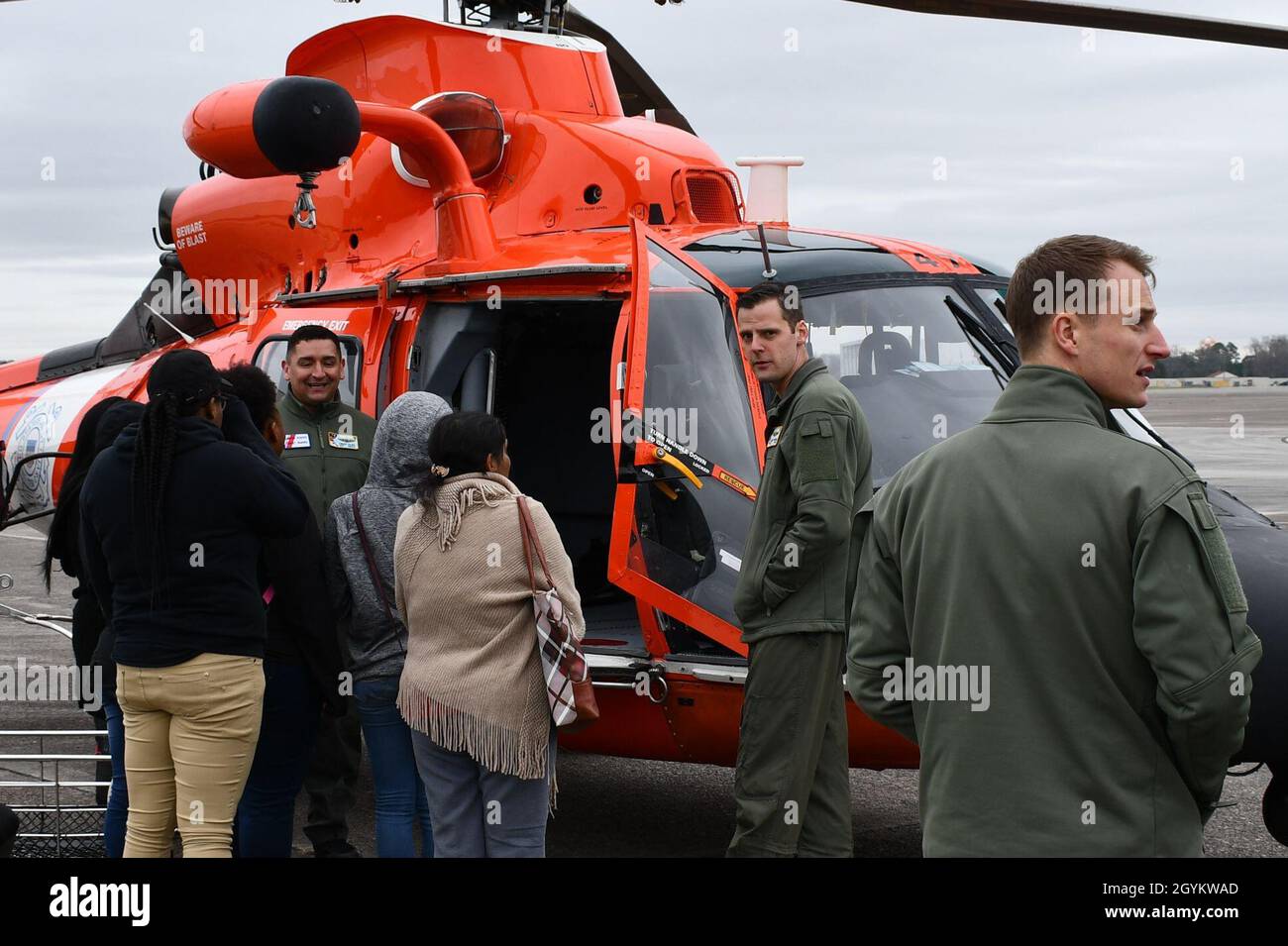 A U.S. Coast Guard MH65D helicopter, piloted by Lt. Ian Erickson from ...