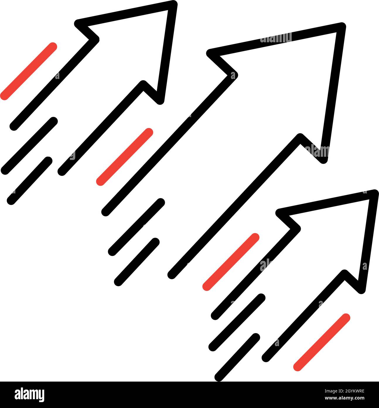 three speed arrows line style Stock Vector Image & Art - Alamy