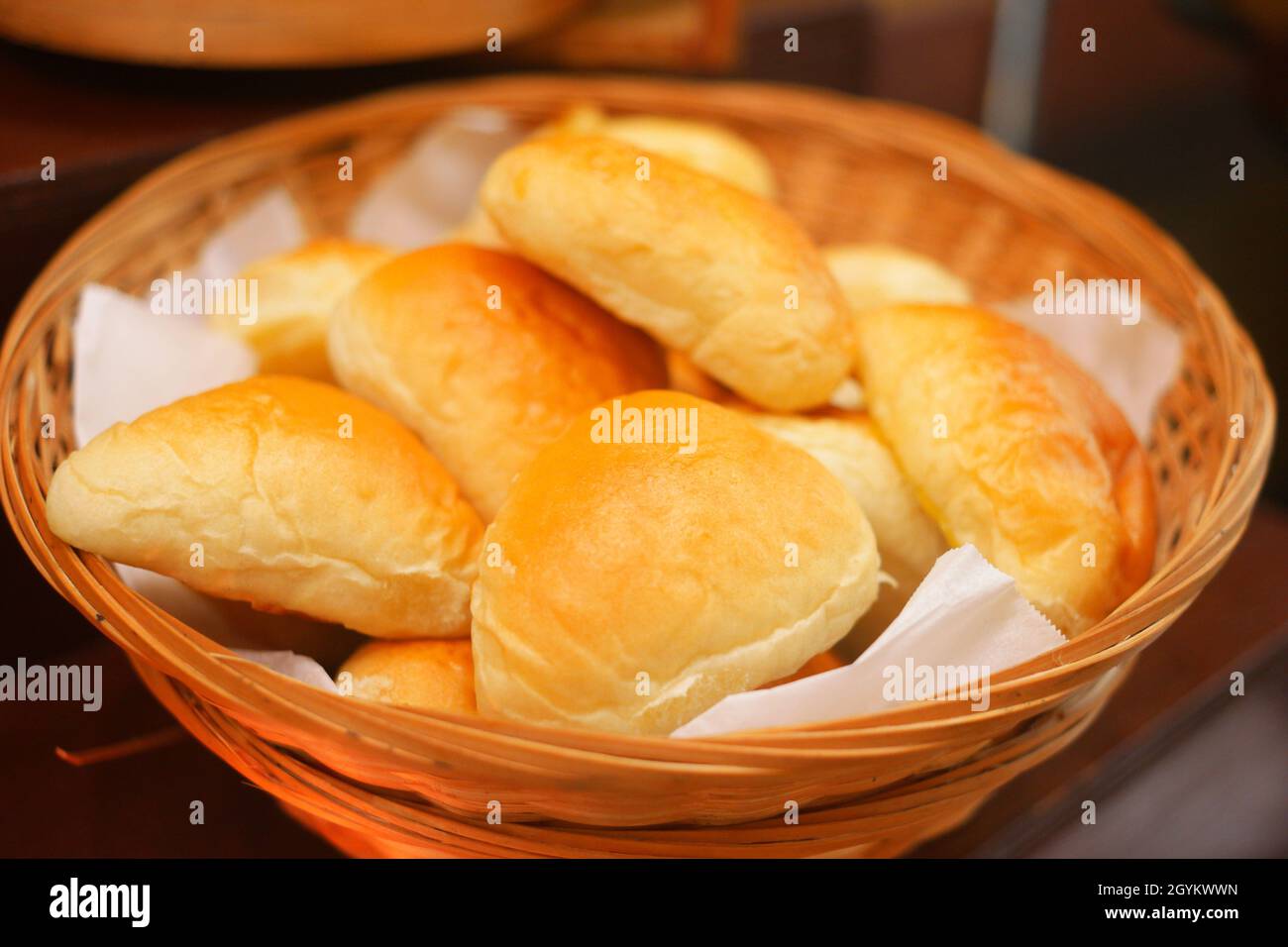Bread in the plate Stock Photo - Alamy