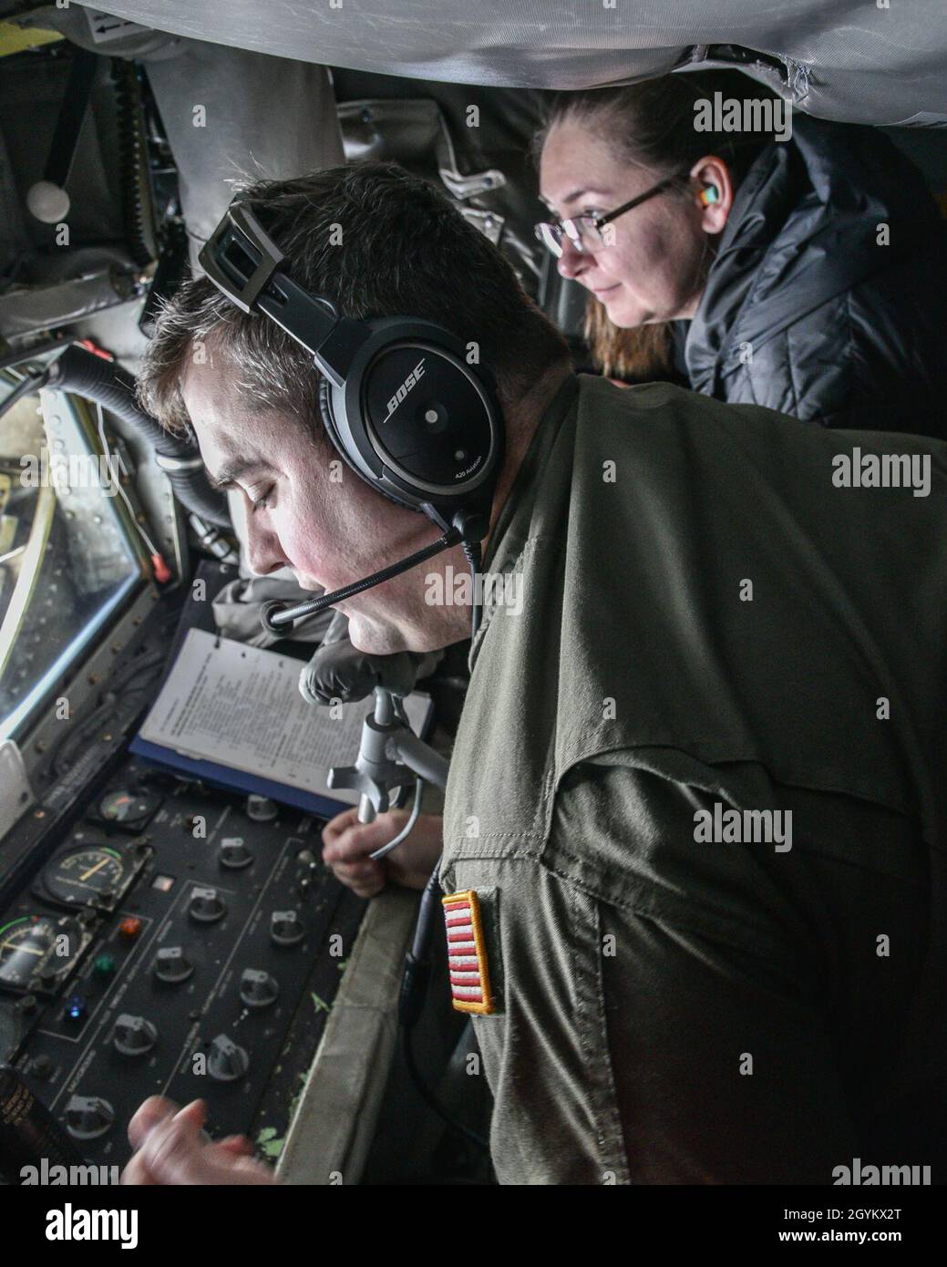 A 117th Air Refueling Wing boom operator and a senior member of the Civil Air Patrol, Mountain ...