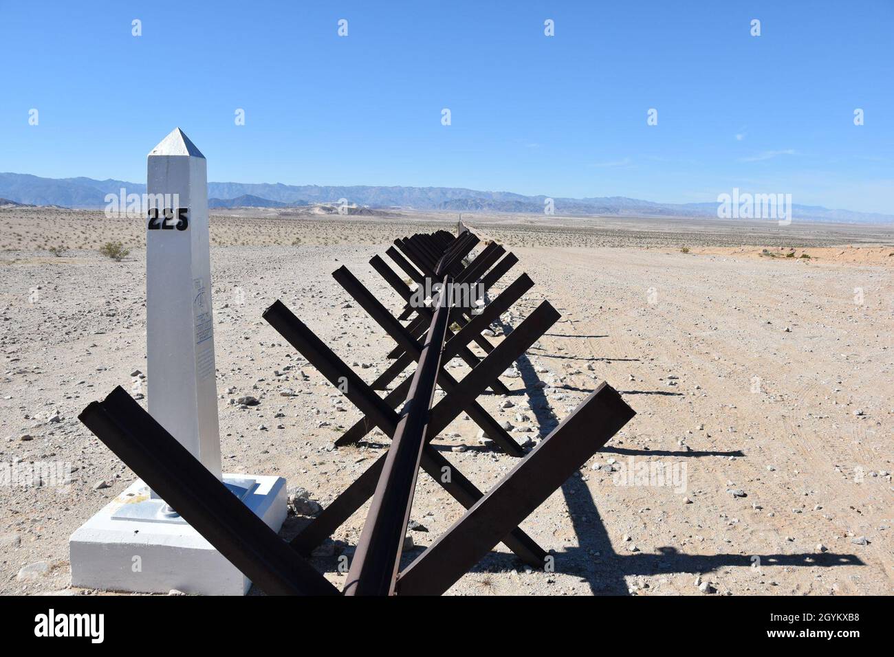 Existing outdated Normandy barriers mark the approximate location of ...