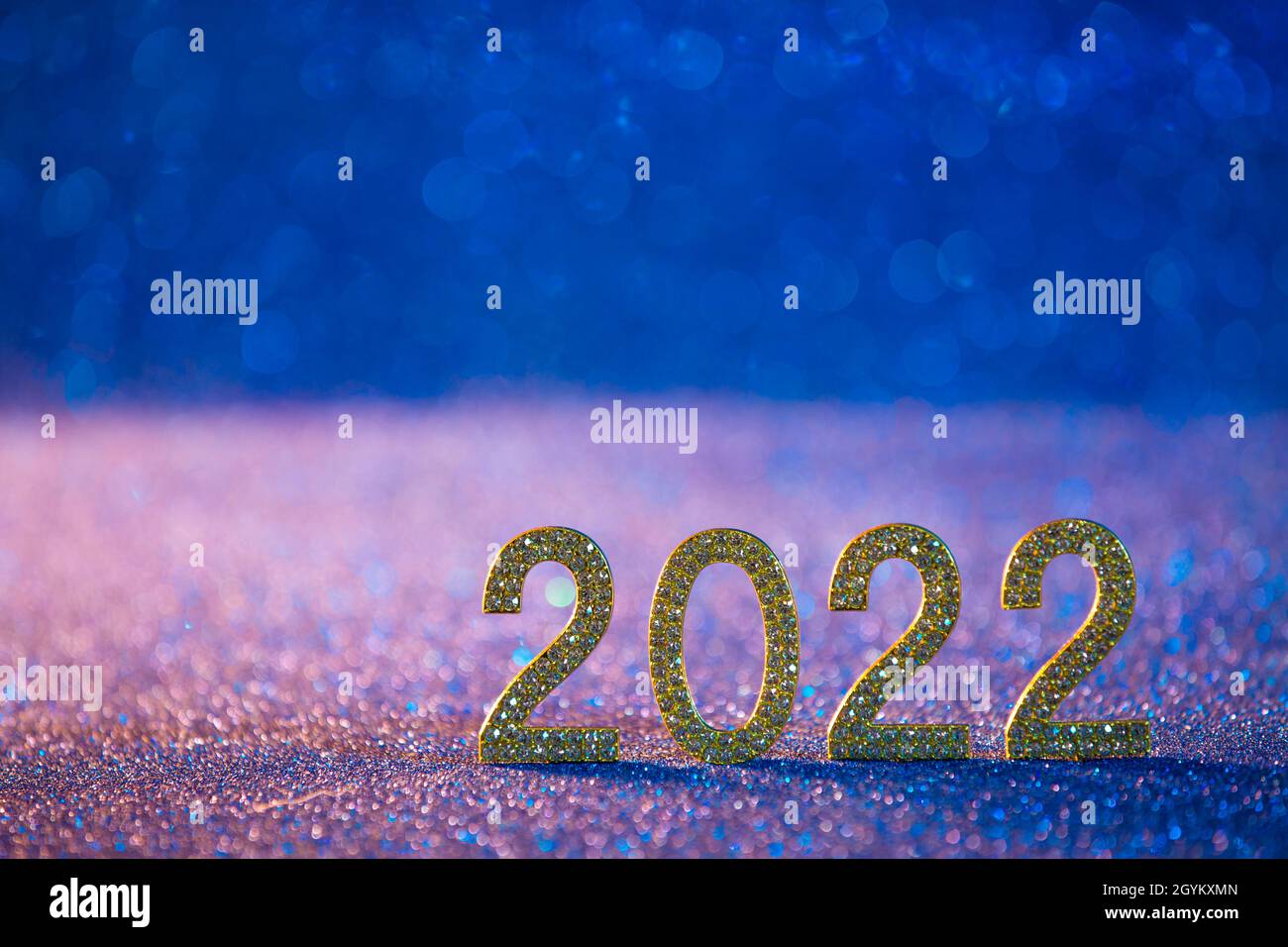 Christmas card golden numbers hi-res stock photography and images - Alamy