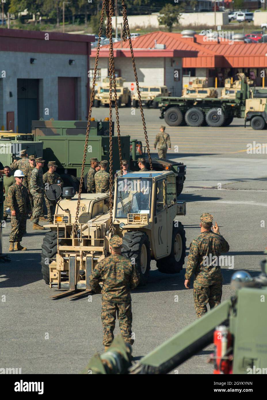 U.S. Marines with 1st Transportation Support Battalion, 1st Marine ...