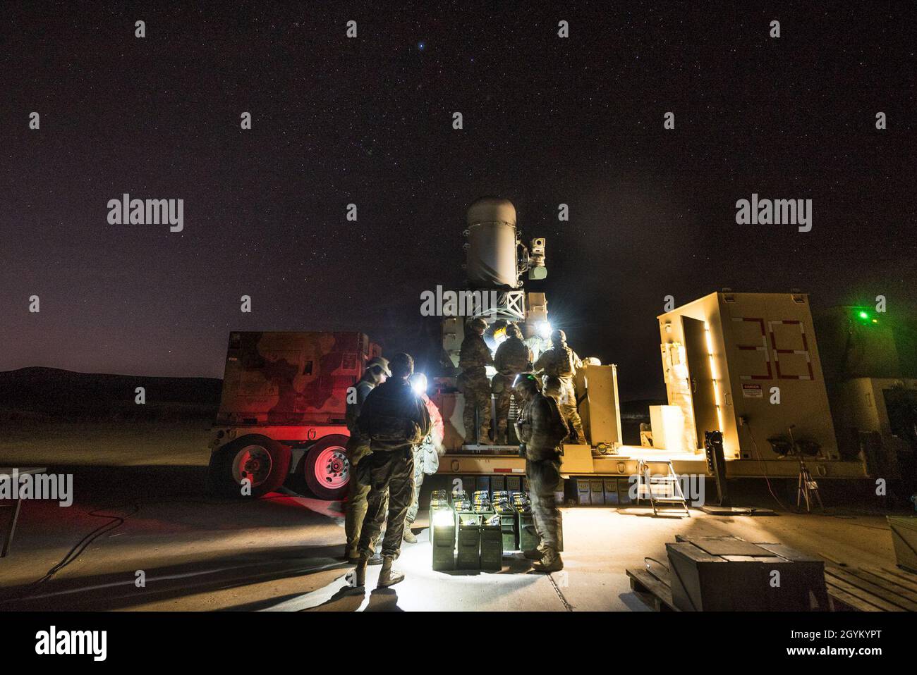 Soldiers begin reloading the counter rocket, artillery, and mortar ...