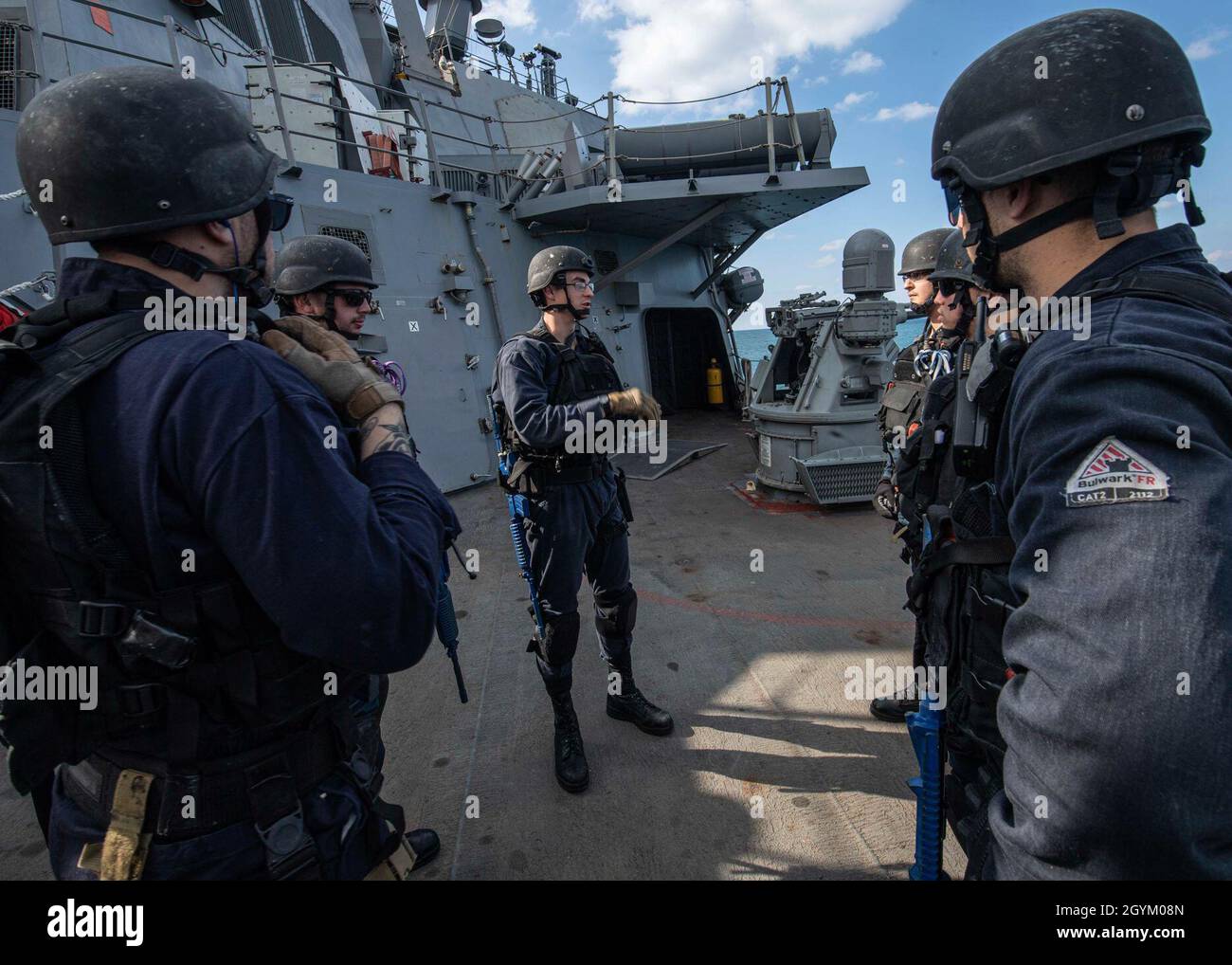ARABIAN GULF (Jan. 24, 2020) - Lt. j.g. Darrow Mead, the administration ...