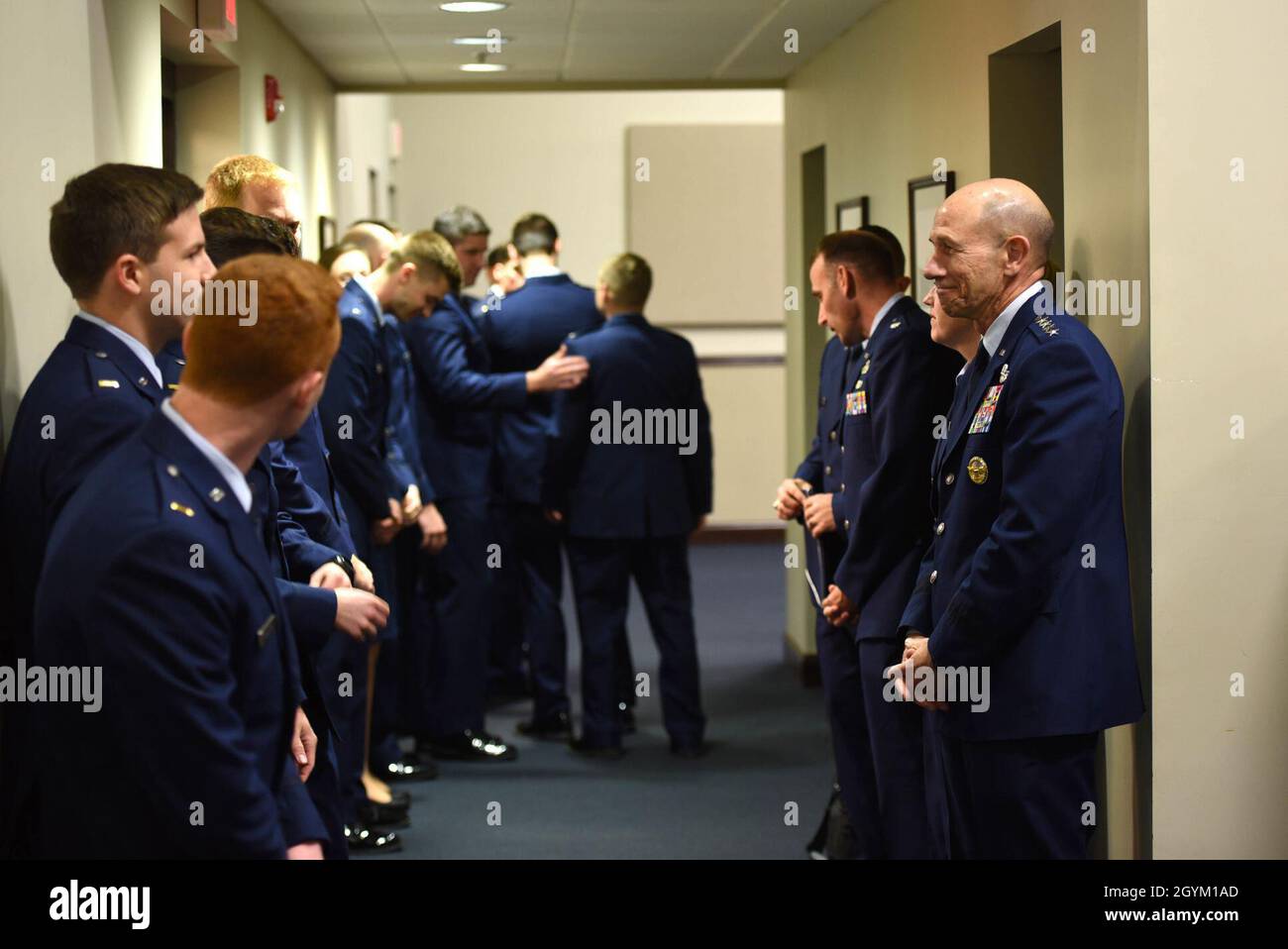 Gen. James Holmes, Air Combat Command commander, stands with ...