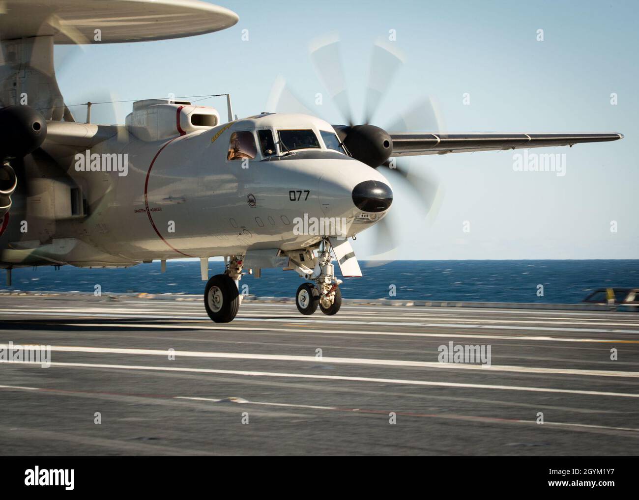 ATLANTIC OCEAN (Jan. 25, 2020) An E-2D Hawkeye, assigned to Air Test ...