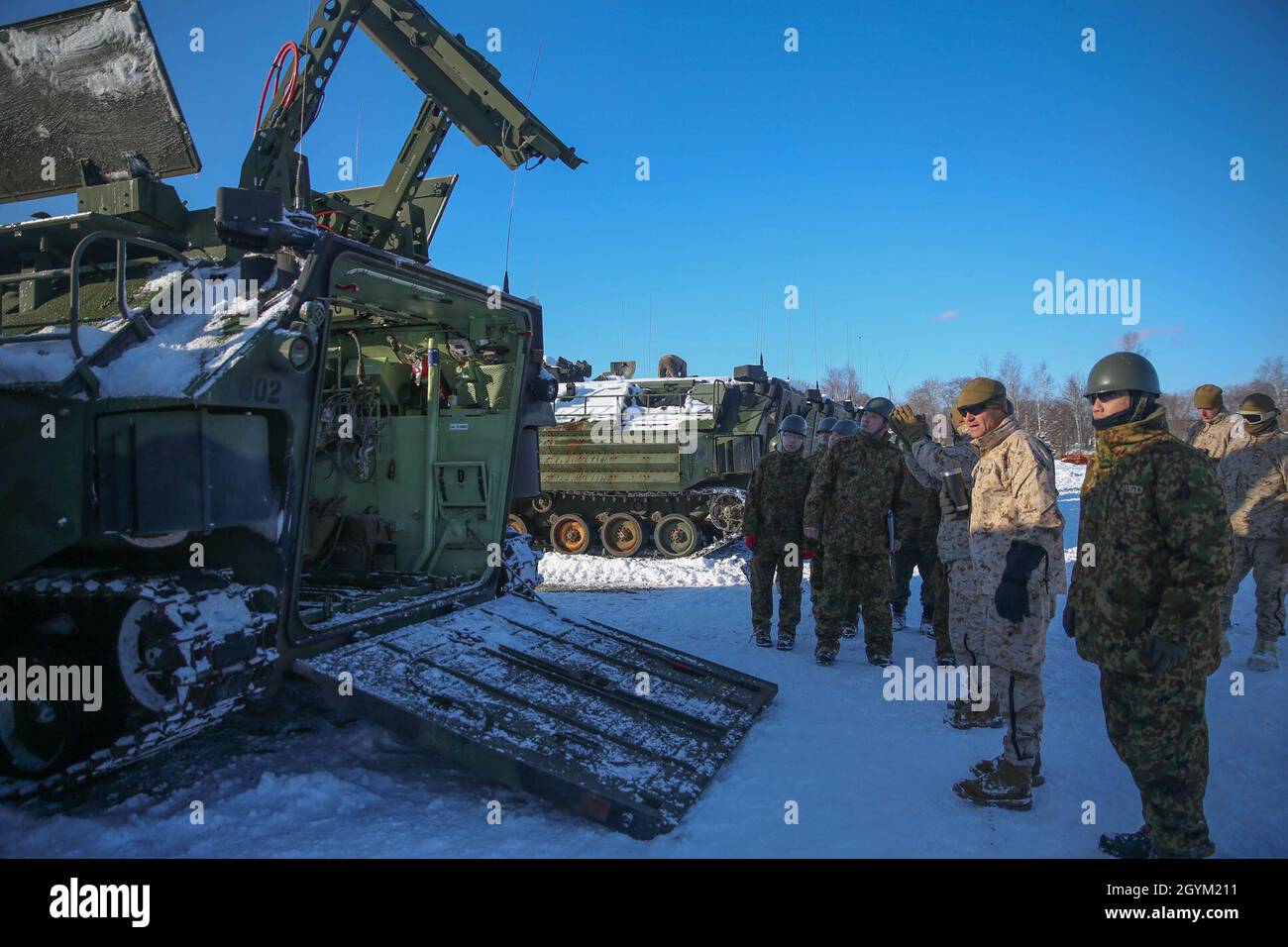U.S. Marines from 4th Marines Ordnance Section, 3rd Light Armored ...