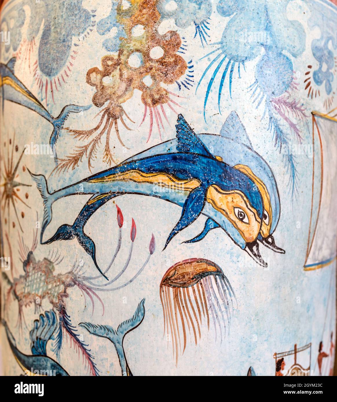 Reproduction Ancient Greek Pottery Design Peloponnese Greece Stock ...