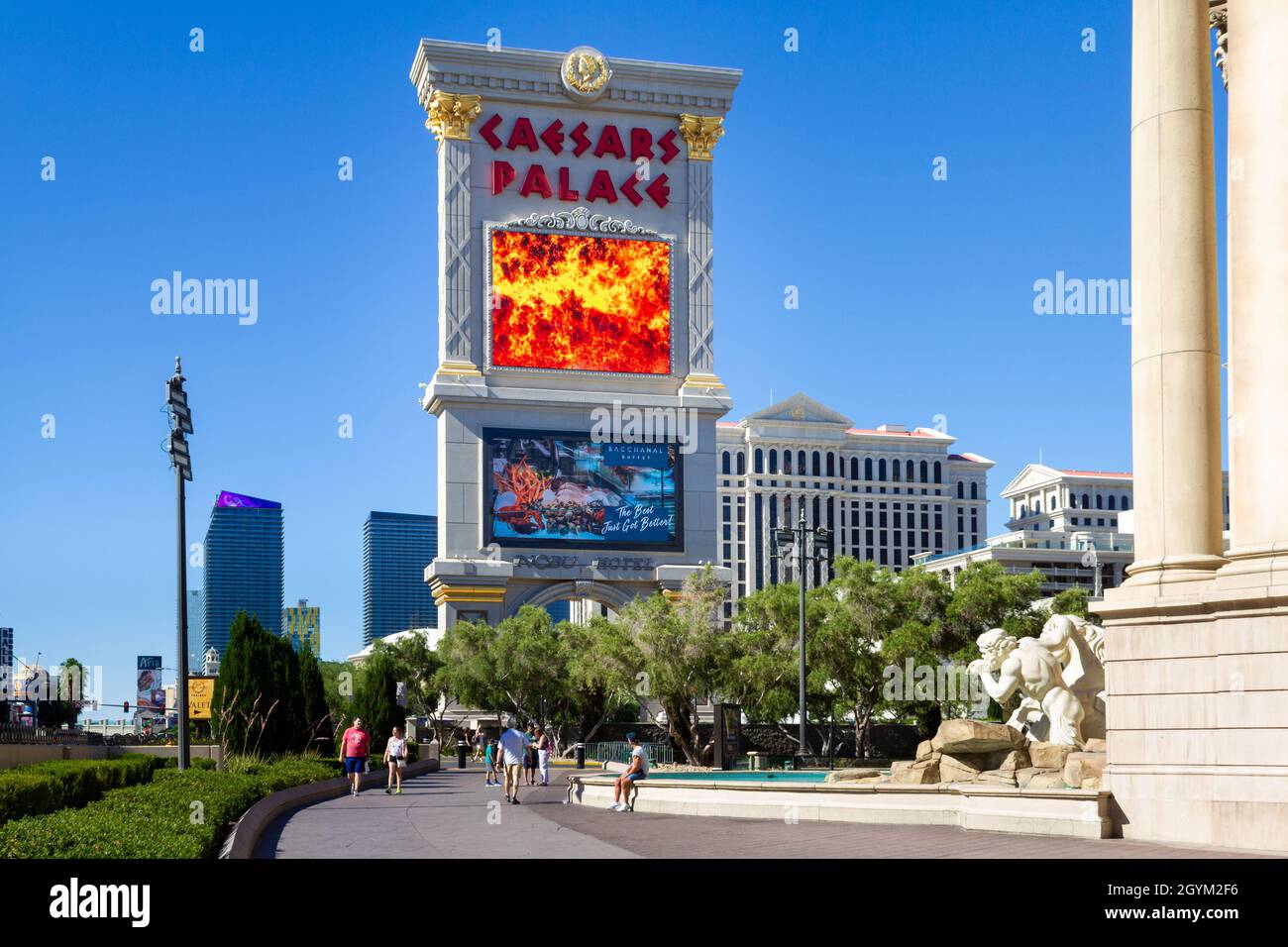 Las Vegas, NV, USA – June 8, 2021: Marquee sign for Caesars Palace ...