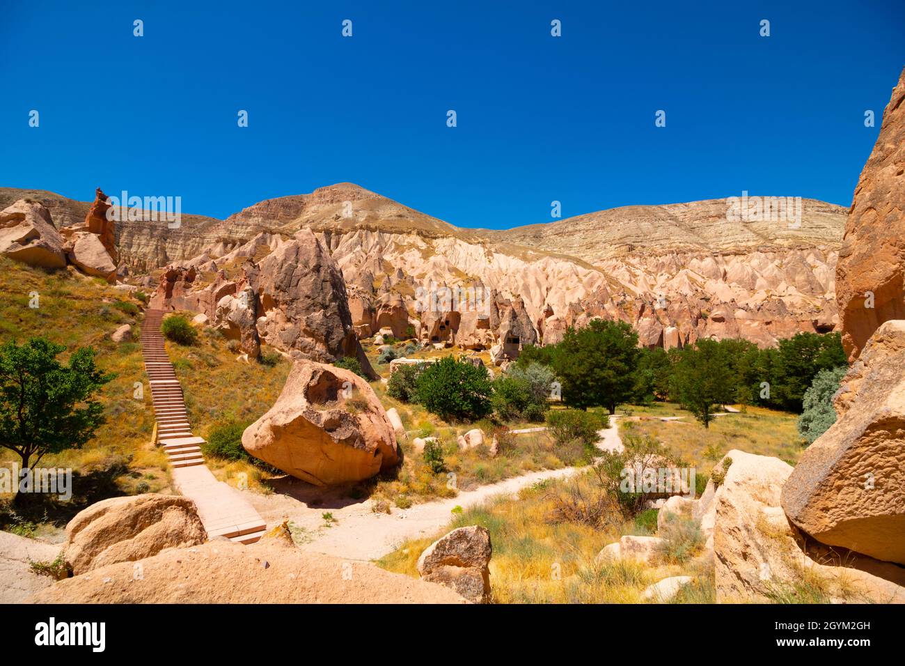 Zelve Open Air Museum in Cappadocia Turkey. Fairy chimneys in ...