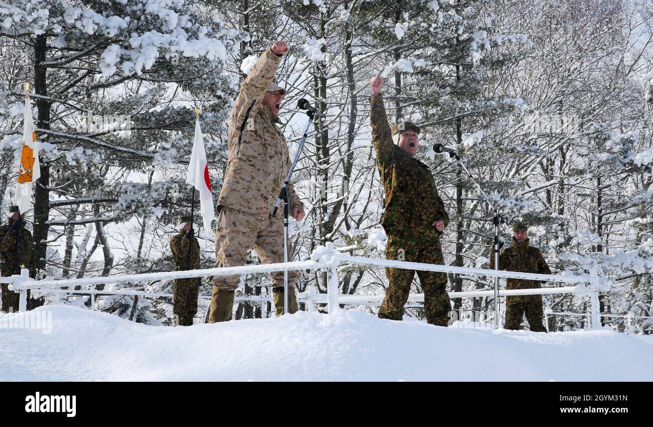 Col. Jason Perry (Left), the commanding officer of 4th Marine Regiment ...