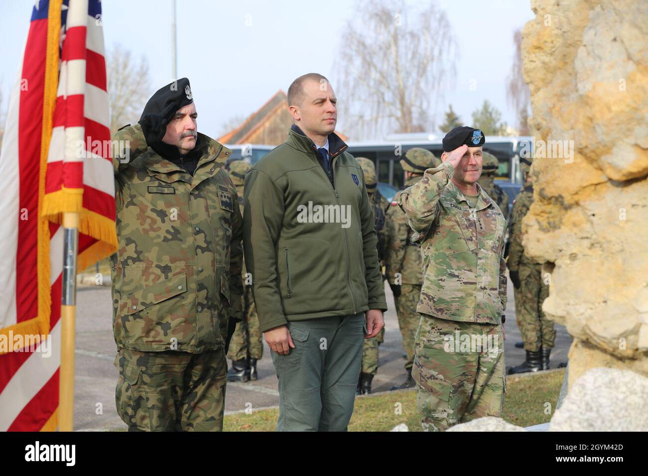 Commander of the Polish Armed Forces, Gen. Jaroslaw Mika (Left), Polish ...