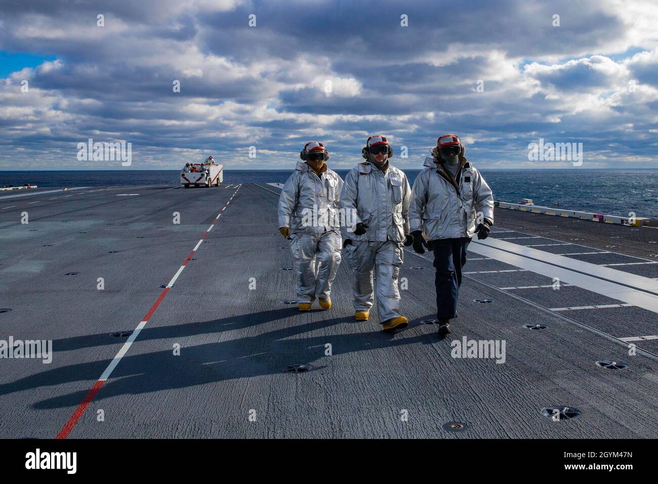 ATLANTIC OCEAN (Jan. 27, 2020) Sailors assigned to USS Gerald R. Ford's ...