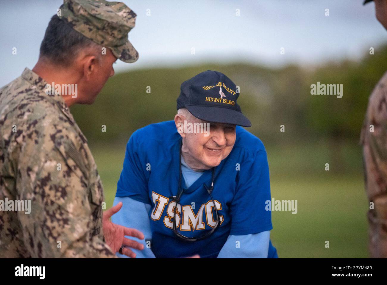 Teddy Richardson, a U.S. Marine Corps veteran of World War II, is ...