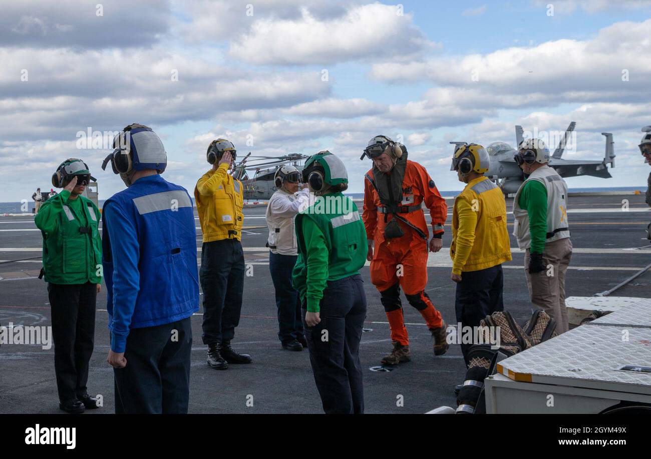 ATLANTIC OCEAN (Jan. 27, 2020) Sailors attached to USS Gerald R. Ford's ...