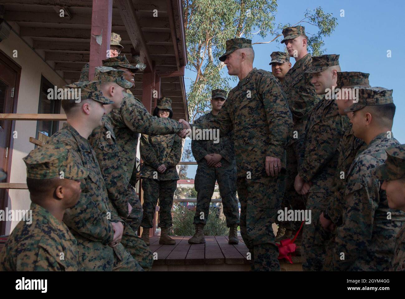 U.S. Marine Brig. Gen. Dan Conley, right, the commanding general of ...