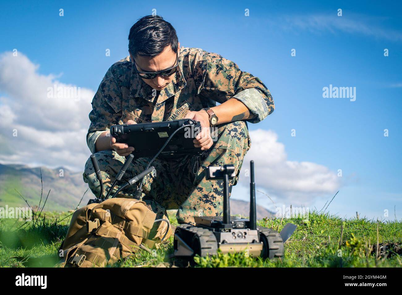 U.S. Marine Corps Sgt. Cory Kim, an explosive ordnance disposal ...