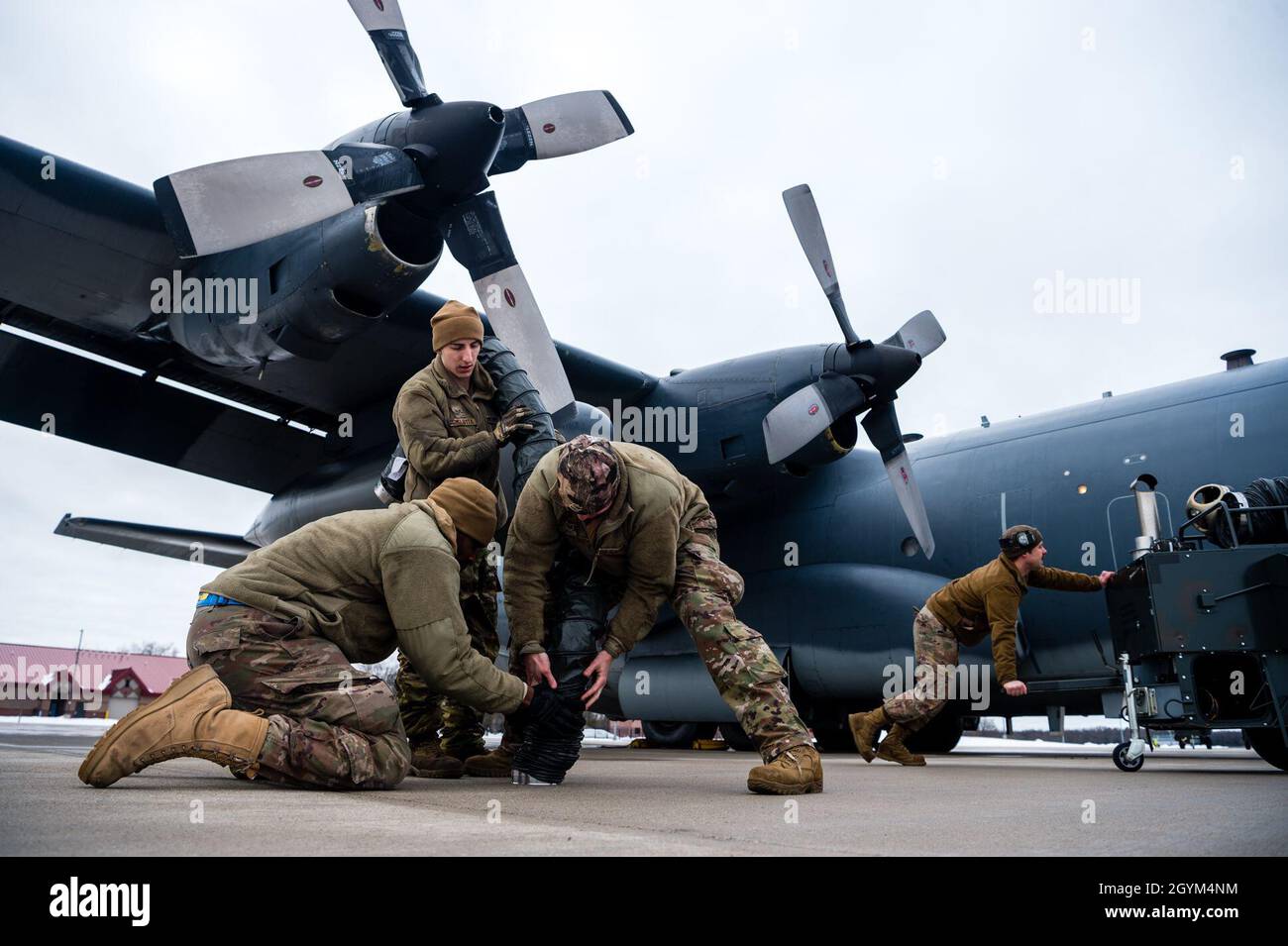 U.S. Air Force members of the 901st Special Operations Aircraft Maintenance Squadron and the 1st ...