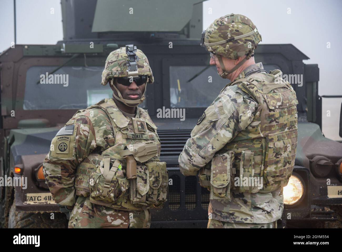 U.S. Army Col. Seth Knazovich, right, commander of 41st Field Artillery ...