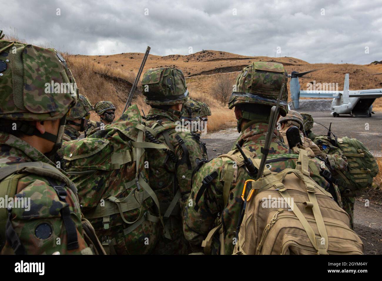 Japan Ground Self-Defense Force Service Members with the 12th Infantry ...